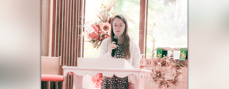 Penny Sharing in Church for DSA Month - Amy Julia Becker